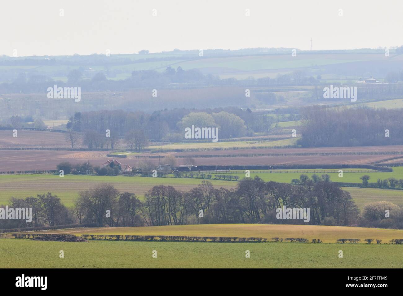 Bluestone Heath Road, Lincolnshire, Lincolnshire Wolds, England. UK ...
