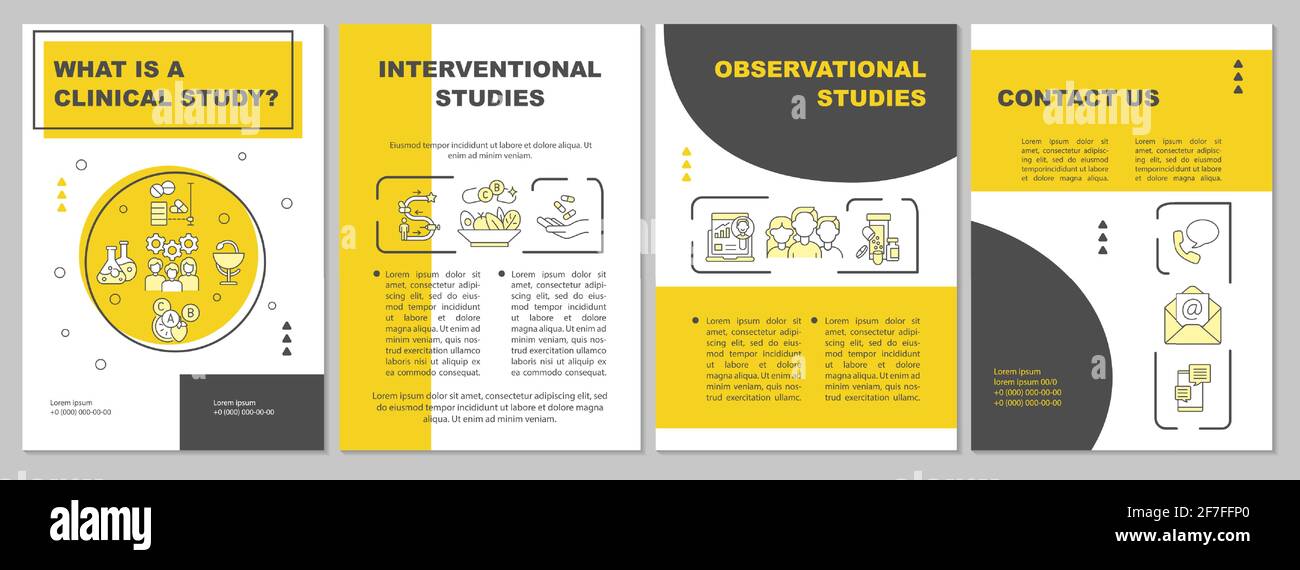 Clinical study description brochure template Stock Vector Image & Art ...