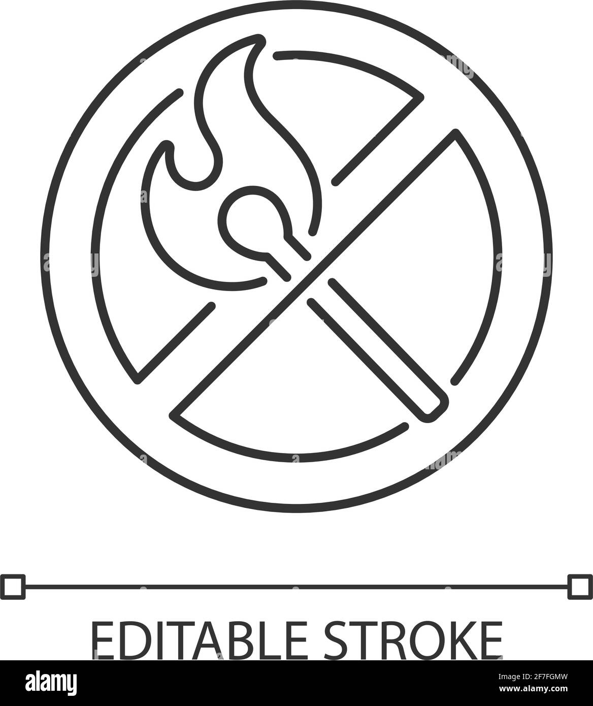 No open flame linear icon Stock Vector Image & Art - Alamy