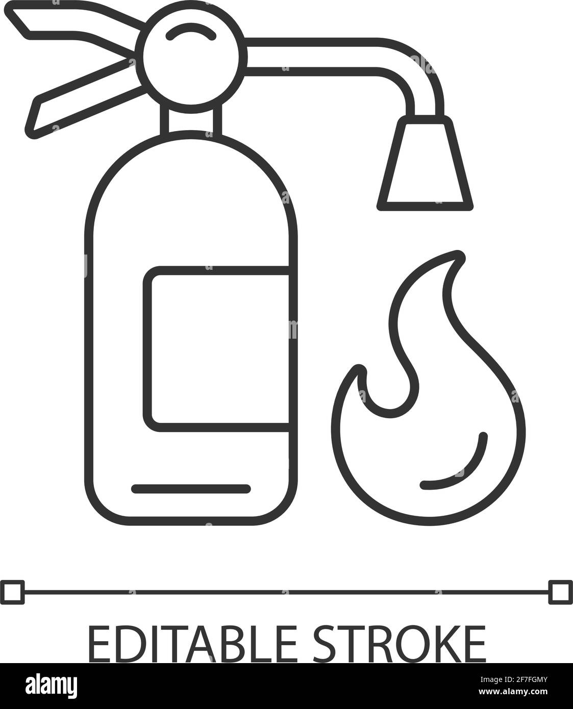 Fire extinguisher linear icon Stock Vector Image & Art - Alamy