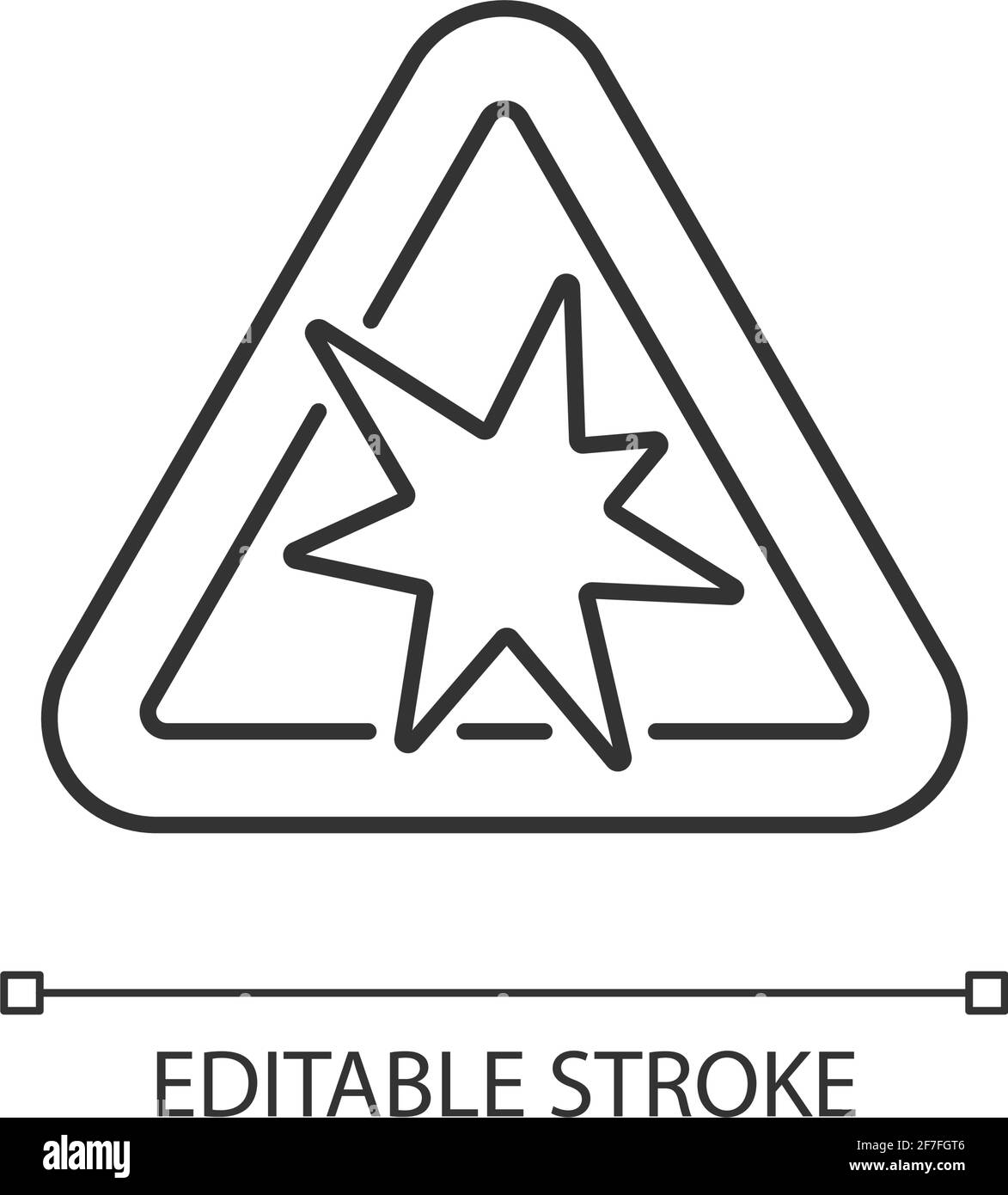 Risk of explosion linear icon Stock Vector Image & Art - Alamy