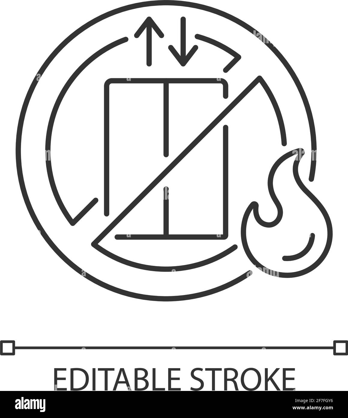 Do not use elevator linear icon Stock Vector Image & Art - Alamy