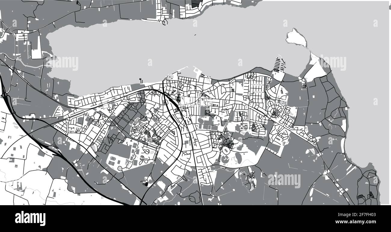 Urban vector city map of Holbaek, Denmark Stock Vector Image & Art - Alamy