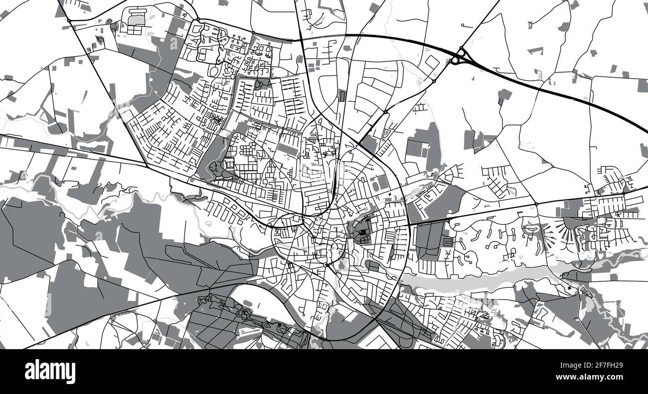 Urban vector city map of Holstebro, Denmark Stock Vector Image & Art ...