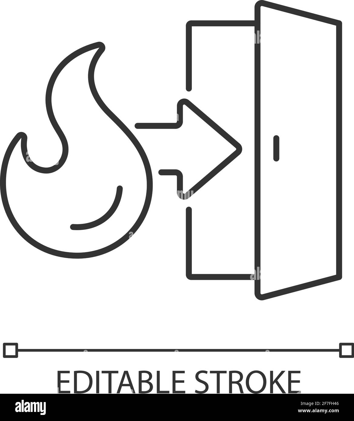 Emergency exit icon linear Stock Vector Images - Alamy