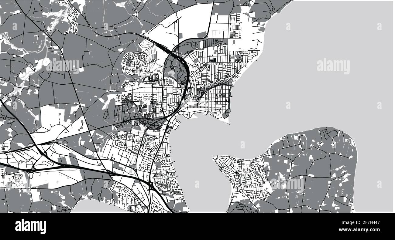 Urban vector city map of Fredericia, Denmark Stock Vector Image & Art ...