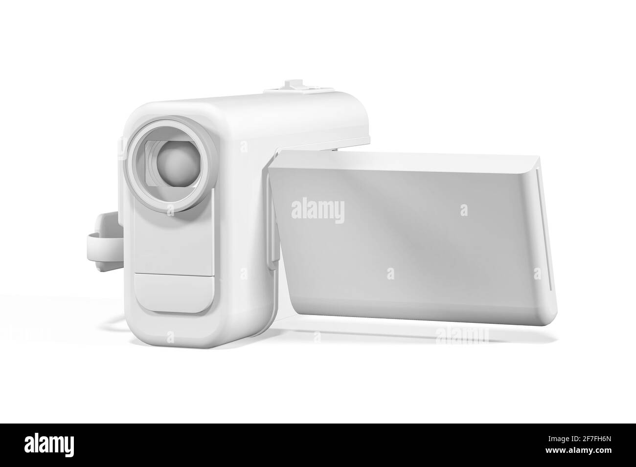 Digital camera mockup isolated on a white background - 3D render Stock ...