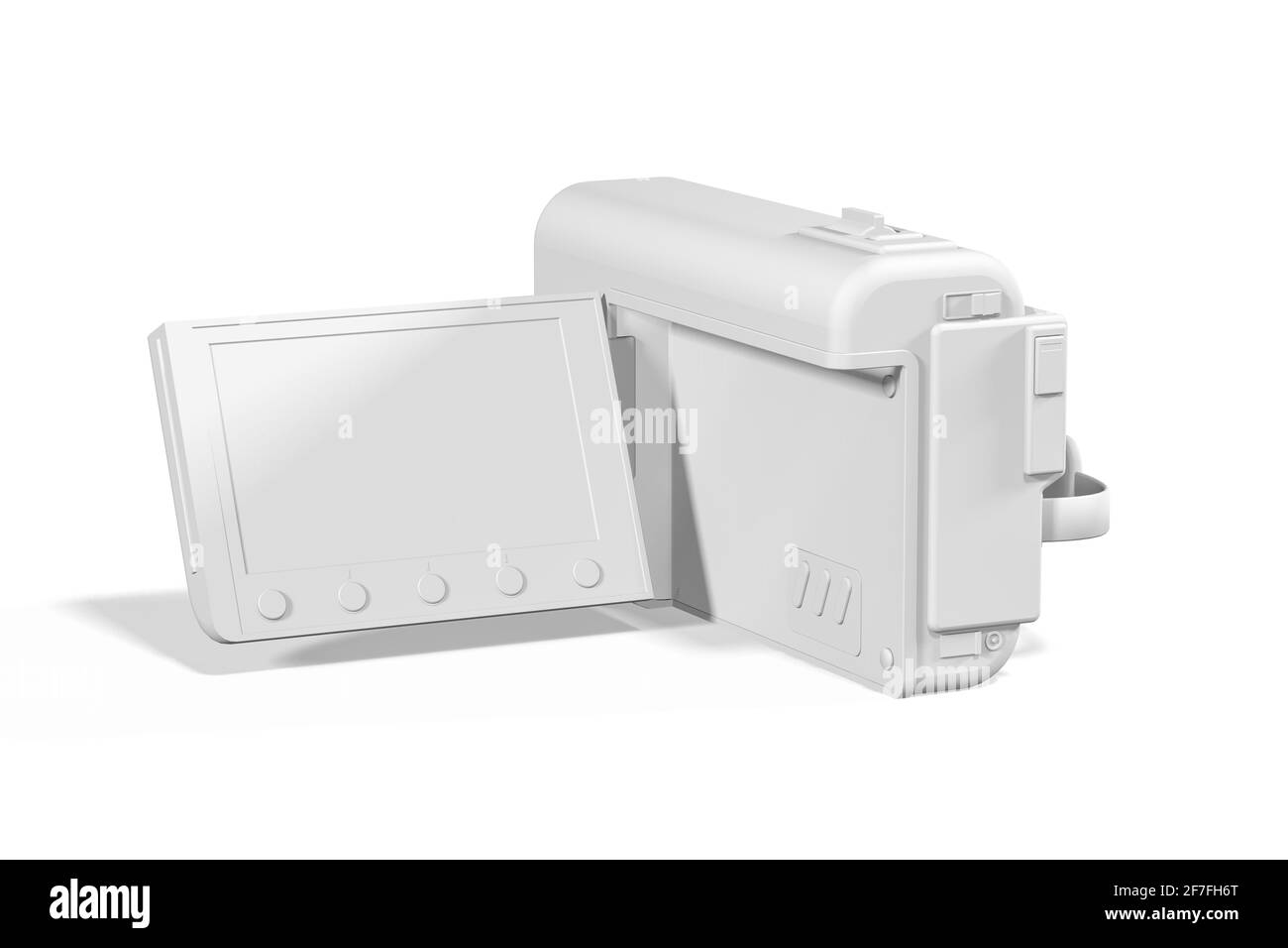 Digital camera mockup isolated on a white background - 3D render Stock ...