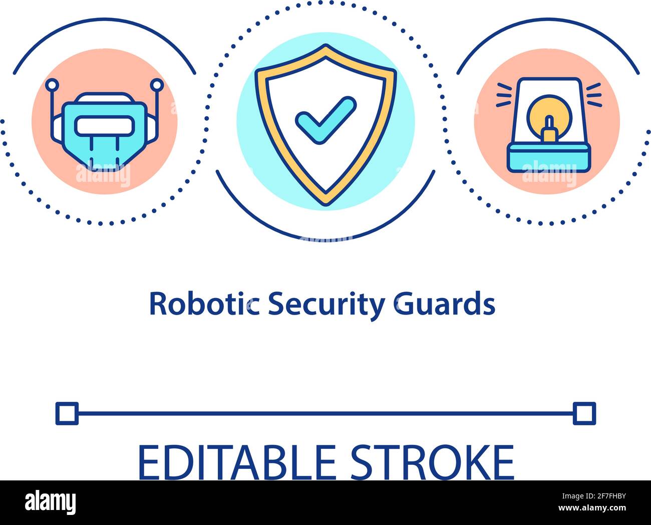 Robotic security guards concept icon Stock Vector Image & Art - Alamy