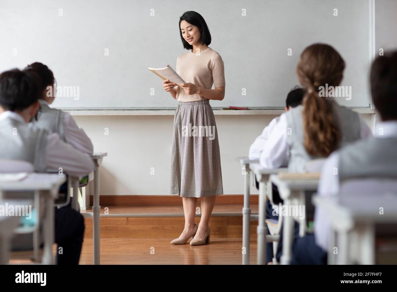 Young teacher teaching a class Stock Photo - Alamy