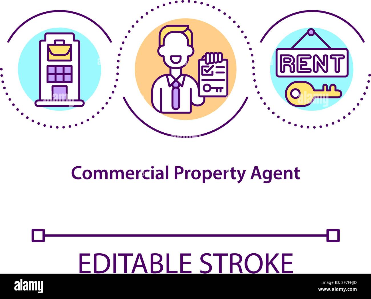 Commercial property agent concept icon Stock Vector Image & Art - Alamy