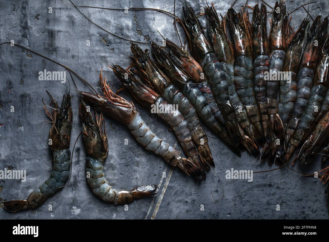 Raw tiger prawns on hi-res stock photography and images - Alamy