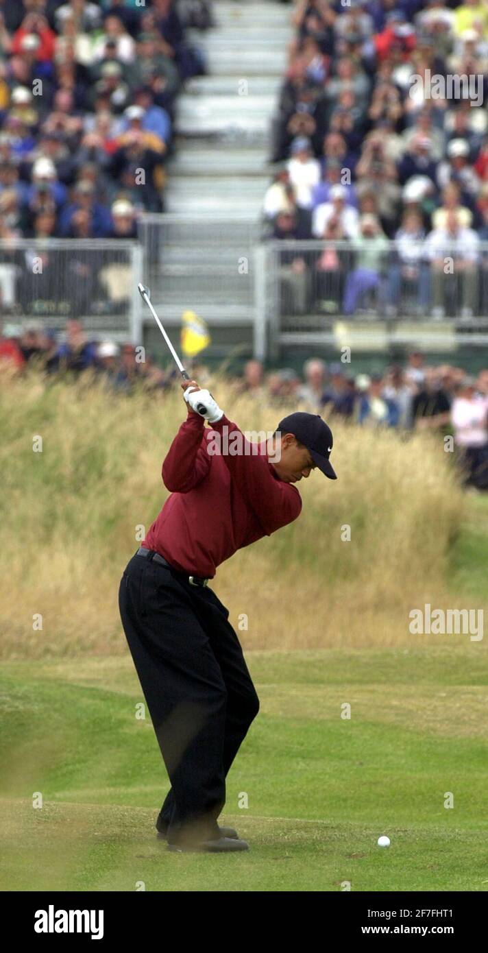BRITISH OPEN GOLF CHAMPIONSHIP JULY 2001 LYTHAMTIGER WOODS PLAYING A ...