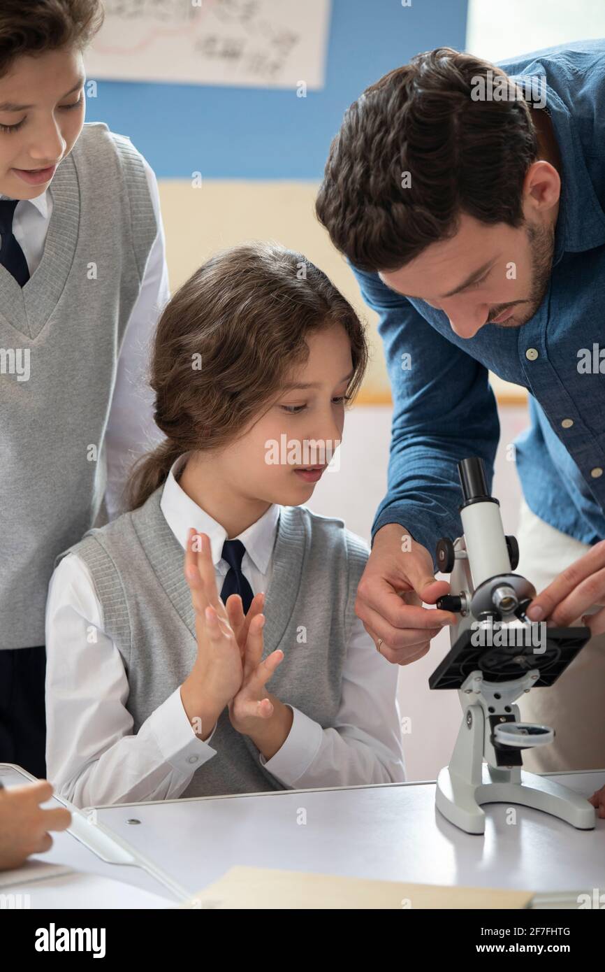 Four microscope hi-res stock photography and images - Alamy