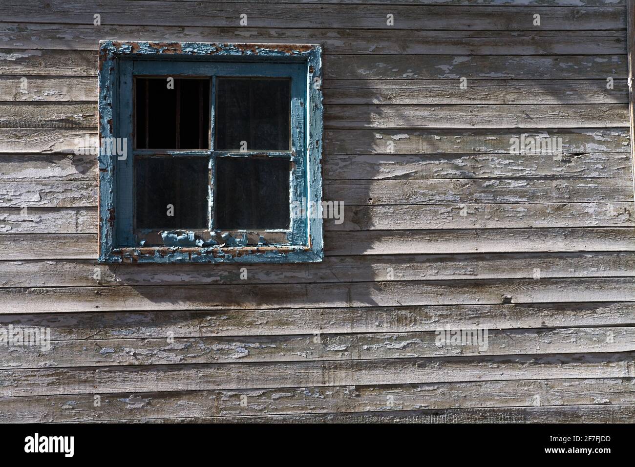 a weathered window on an old abandoned wood house Stock Photo - Alamy