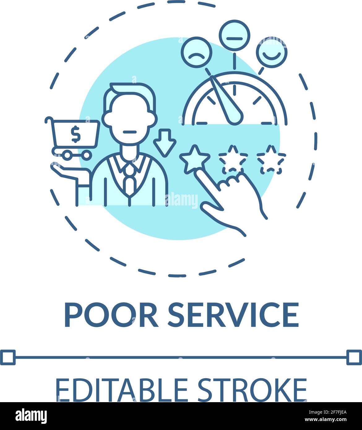 Poor service concept icon Stock Vector Image & Art - Alamy