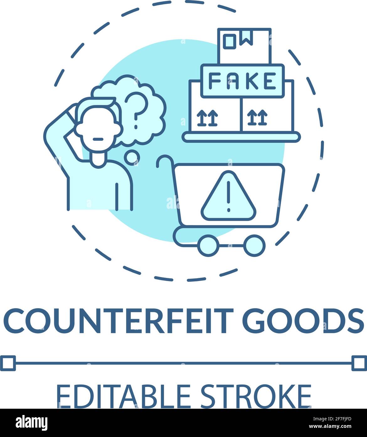 Counterfeit goods concept icon Stock Vector Image & Art - Alamy