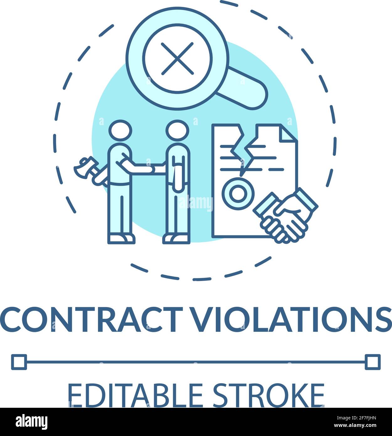 Contract violations concept icon Stock Vector Image & Art - Alamy
