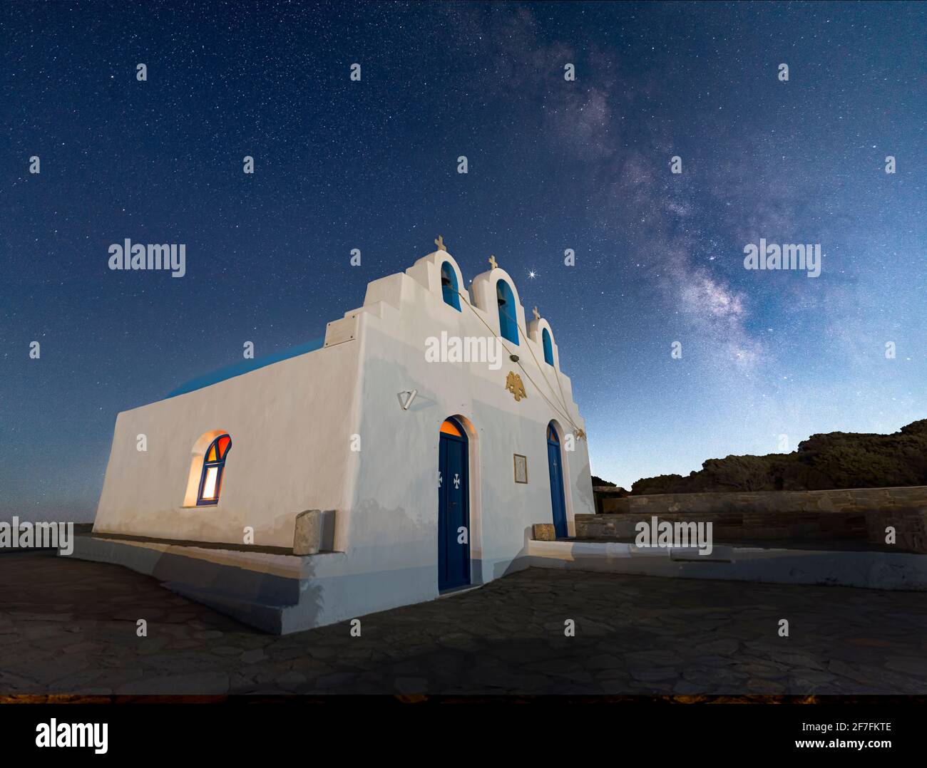 Milky way greek islands hi-res stock photography and images - Alamy