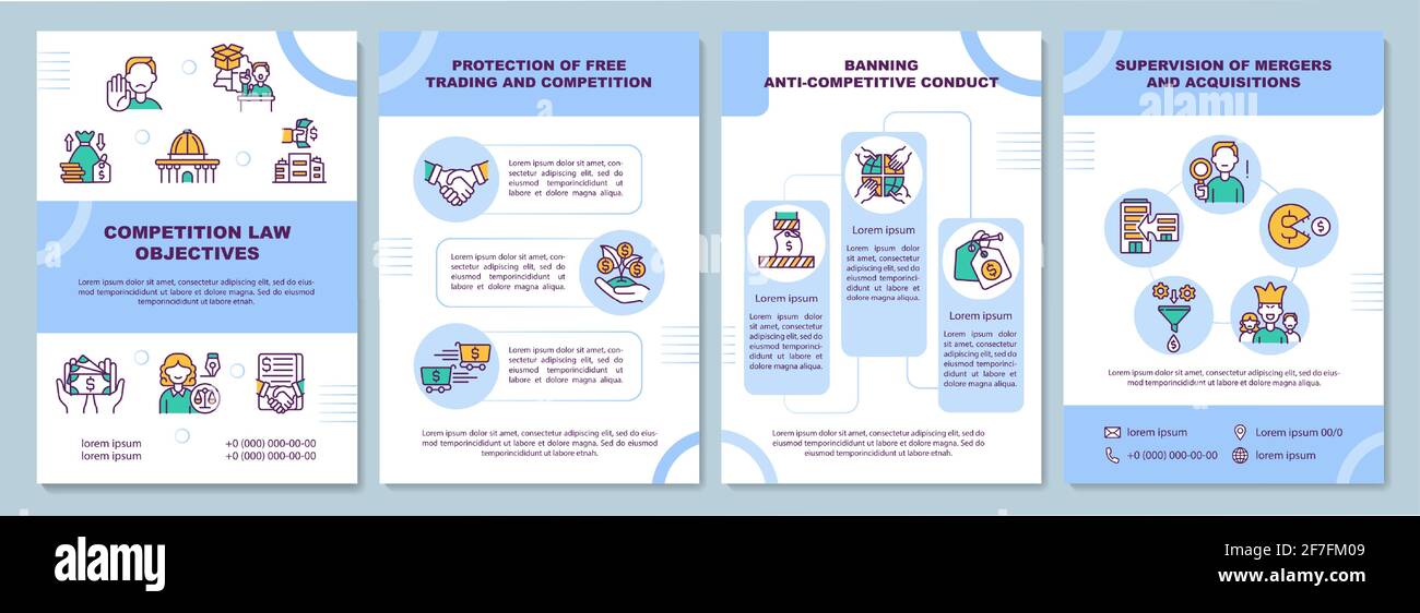 Competition law objectives brochure template Stock Vector Image & Art ...