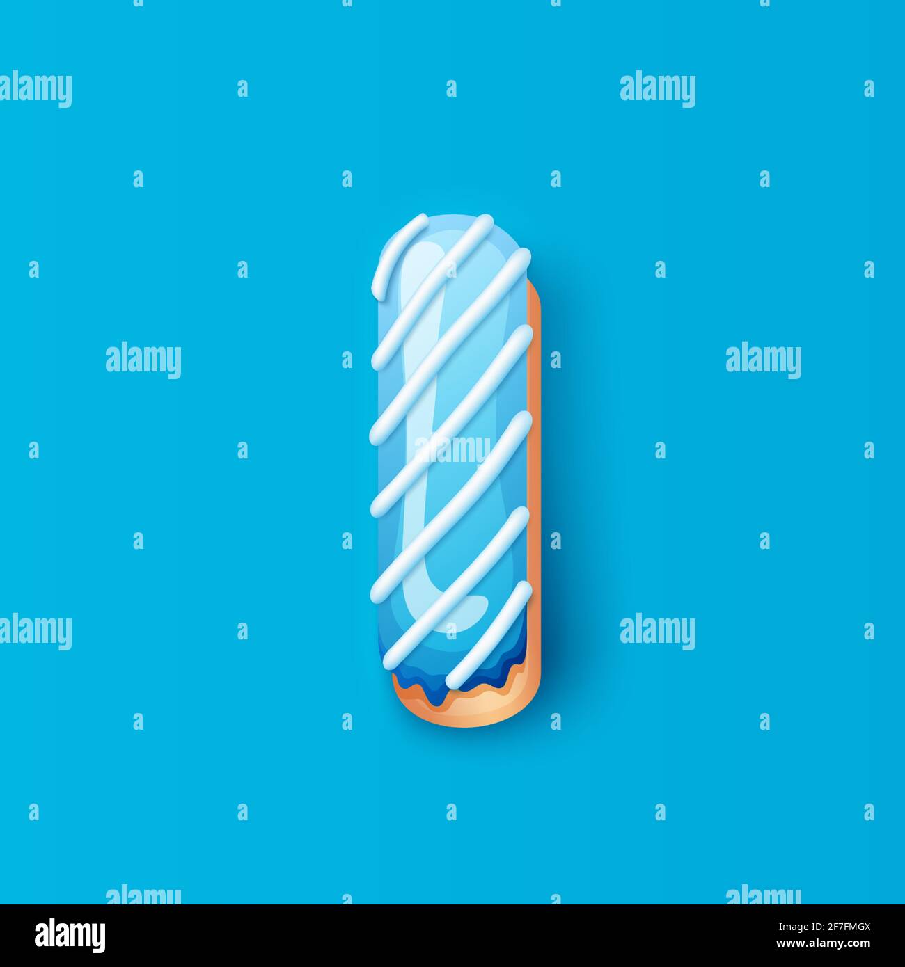 Donut icing blue upper latters - I Font of donuts. Bakery sweet ...
