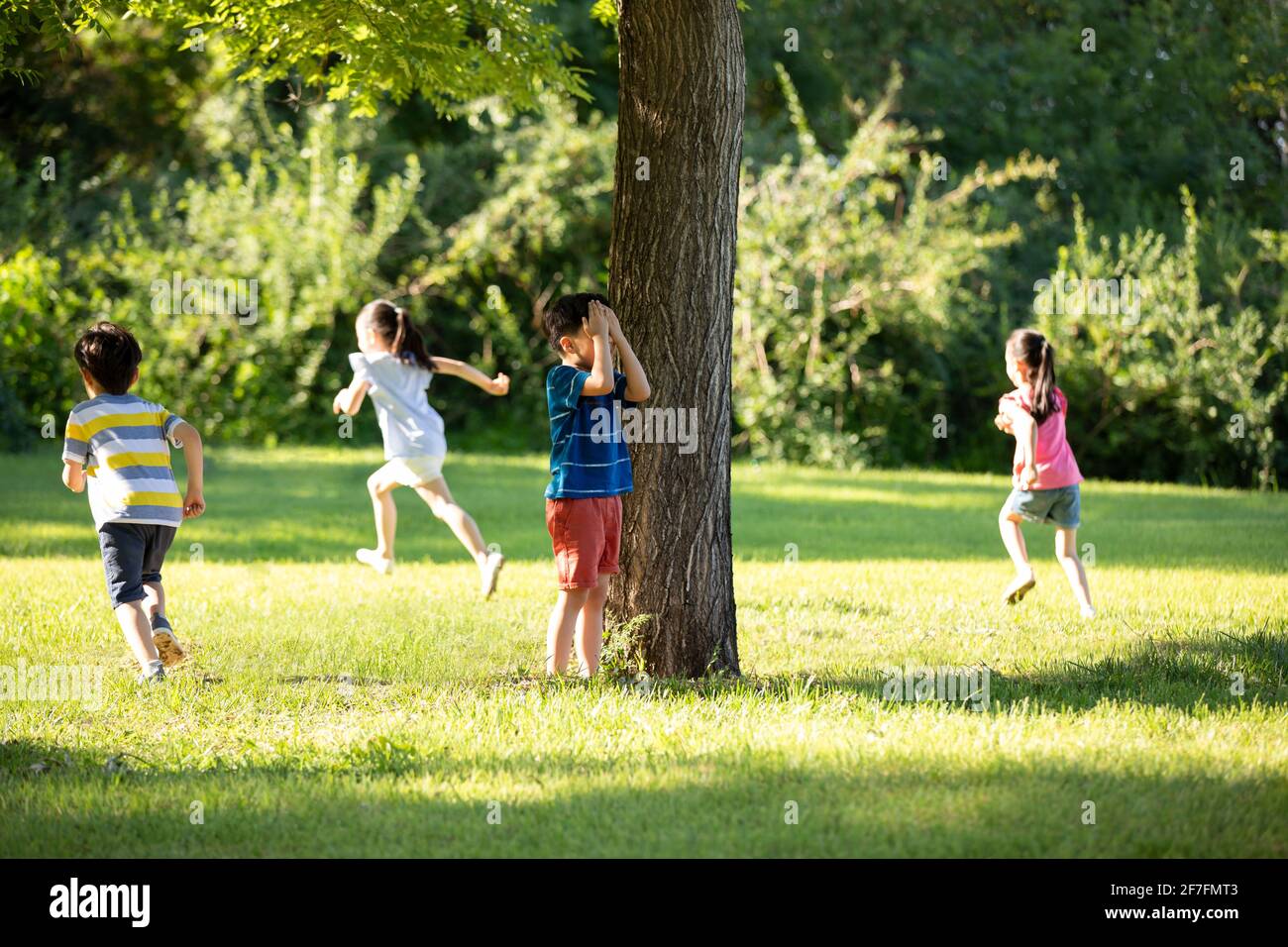 Children Playing Hide And Seek