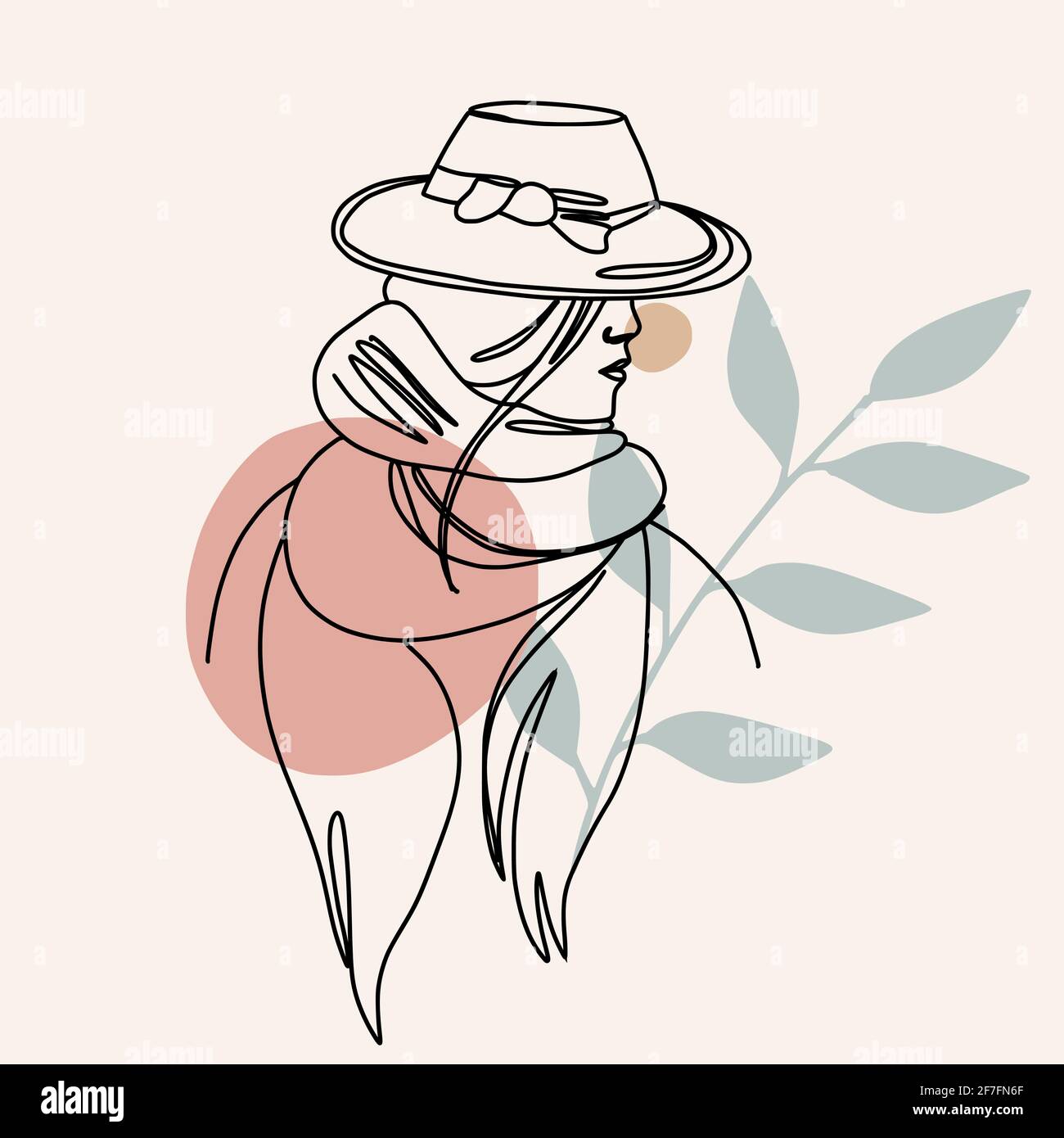 Lady Line Drawing High Resolution Stock Photography and Images - Alamy