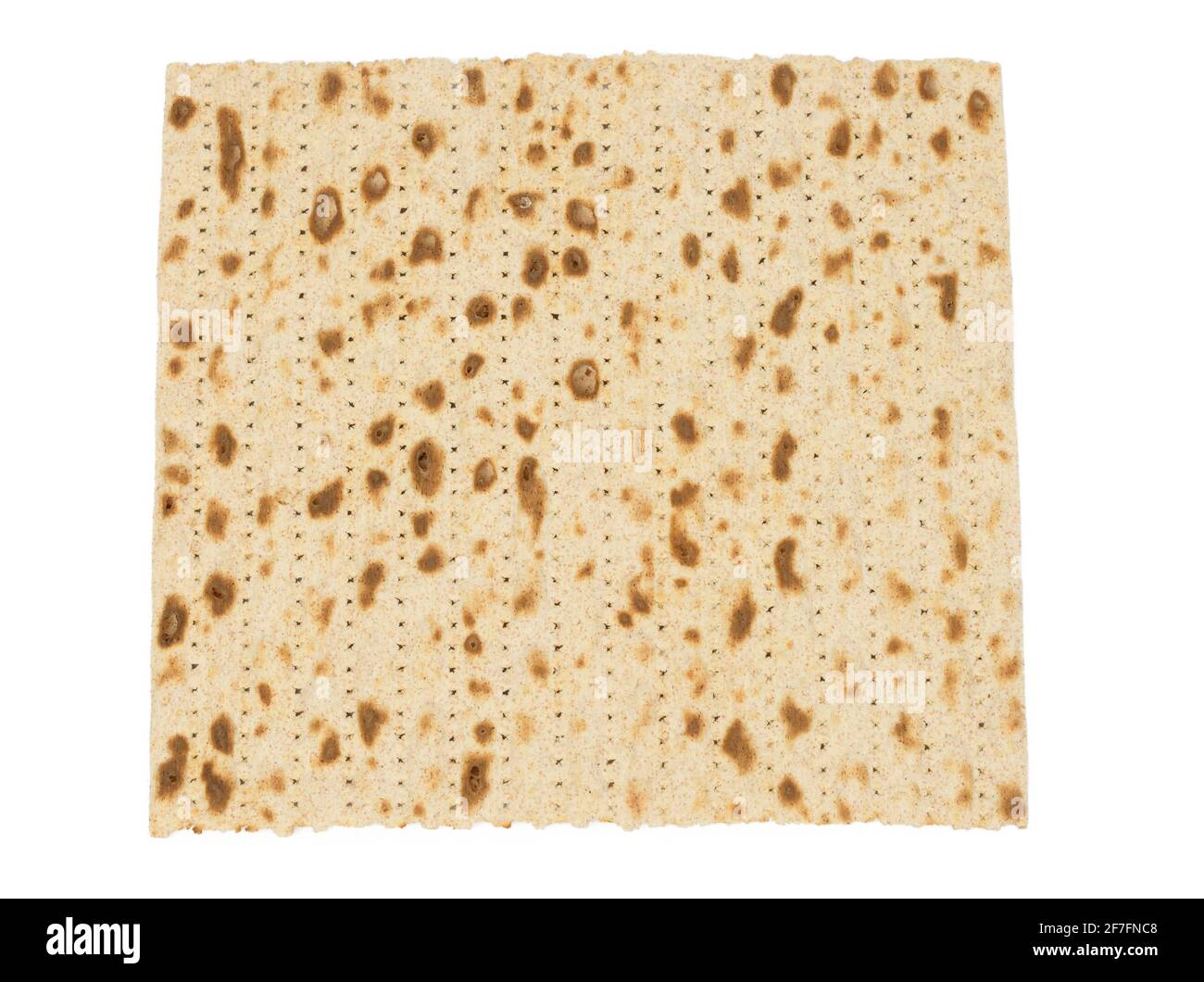baked square matzo isolated on white background, top view Stock Photo ...