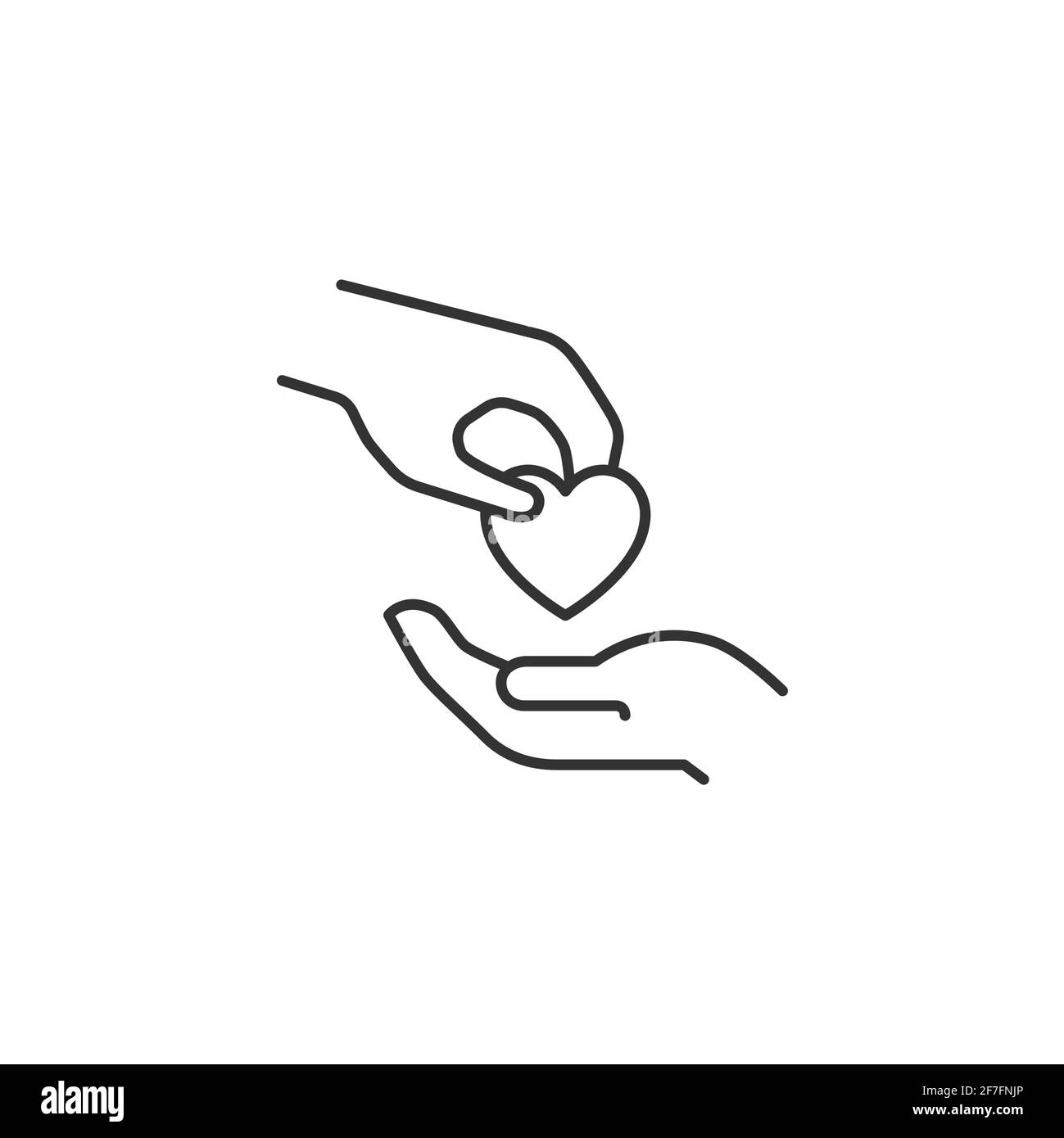 Donation, Hand Giving Heart to Another Hand Stock Vector Image & Art ...