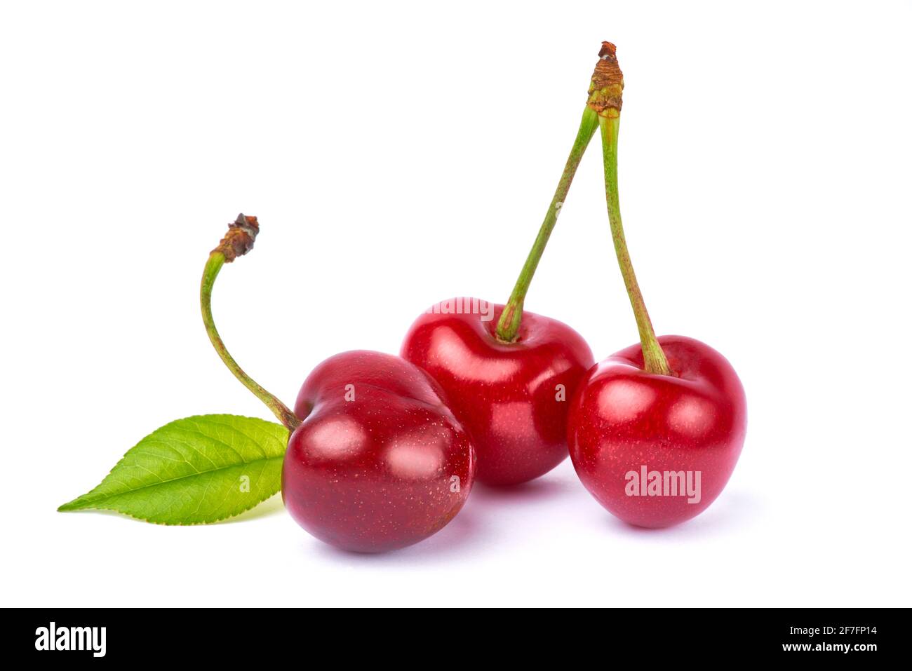 sweet cherry fruits isolated on white background Stock Photo - Alamy