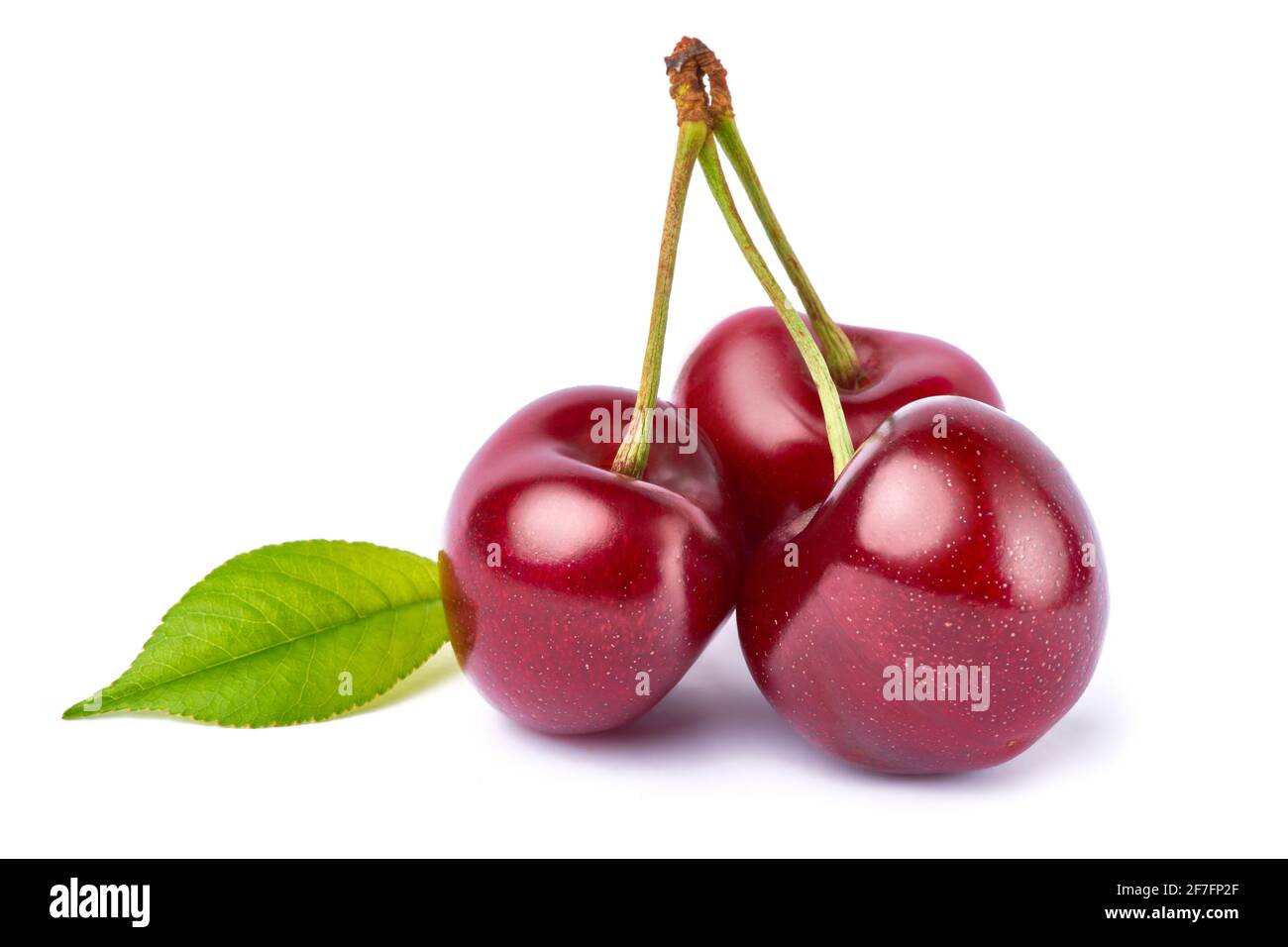 sweet cherry fruits isolated on white background Stock Photo - Alamy