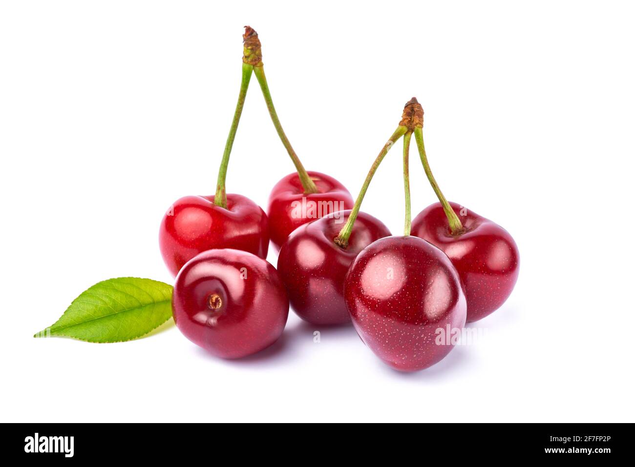 sweet cherry fruits isolated on white background Stock Photo - Alamy