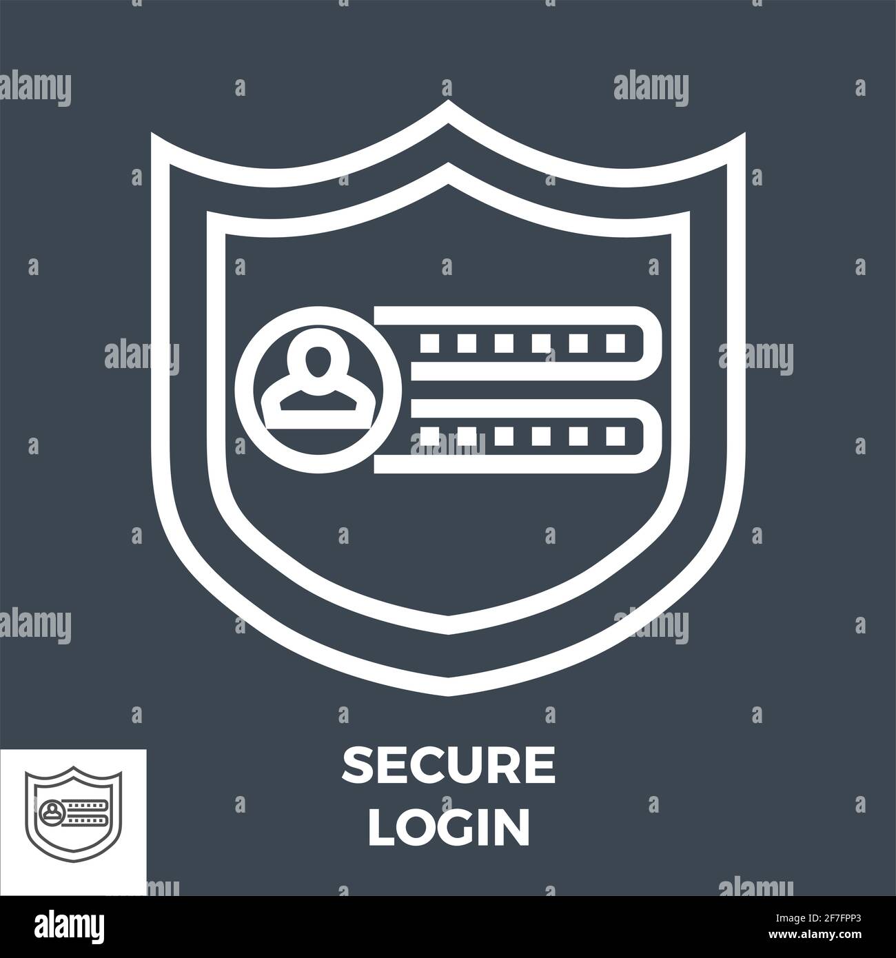 Secure Login Line Icon Stock Vector Image & Art - Alamy
