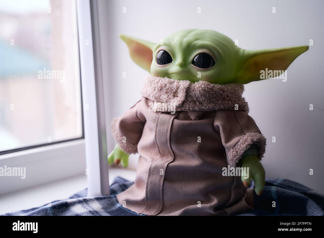April, 2021: The Child, Grogu or baby Yoda, fictional character from ...