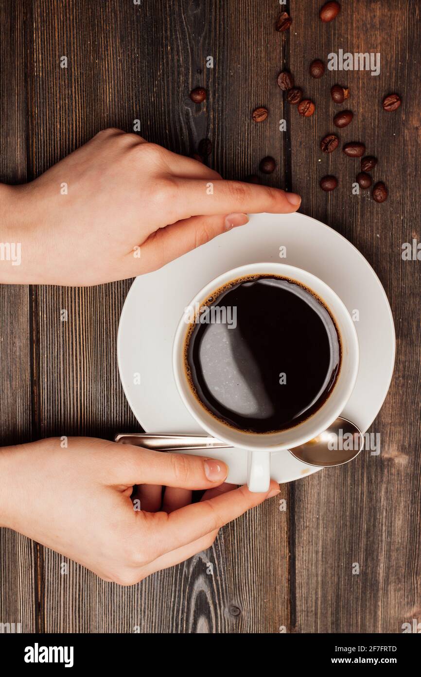 sweet biscuits coffee cup rose flower romance breakfast Stock Photo - Alamy