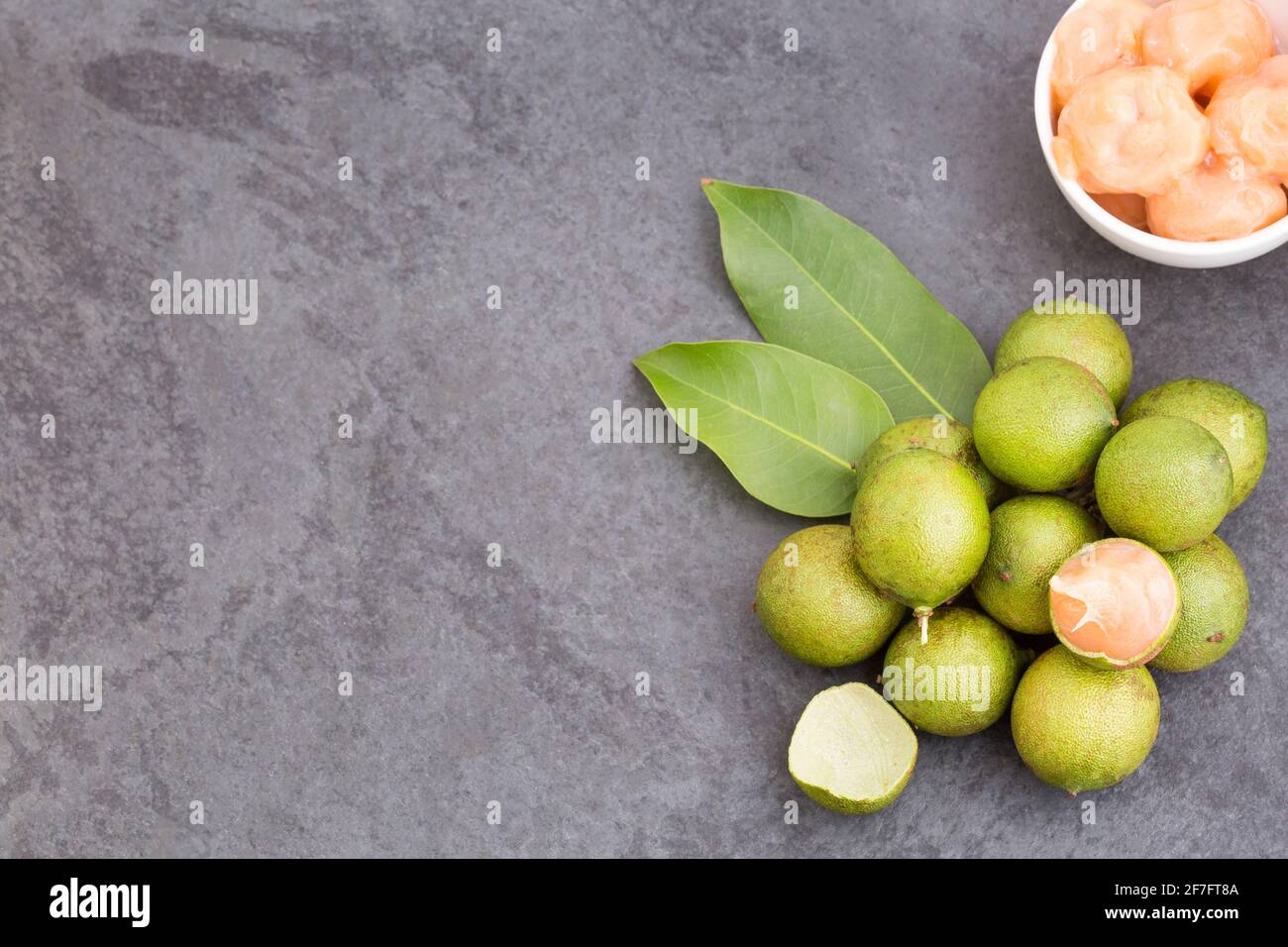 Mamoncillo delicious tropical fruit - Melicoccus bijugatus Stock Photo ...