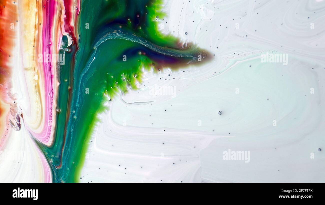 The colors of the aqueous ink are translucent. Abstract multicolored ...