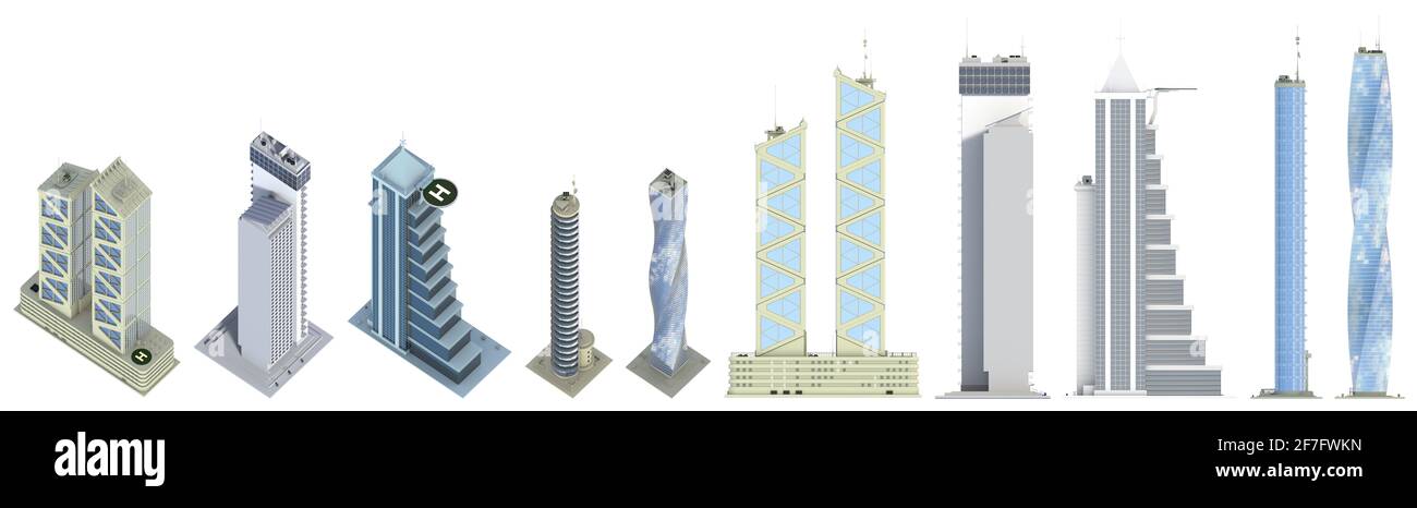 10 birds eye view high detailed renders of fictional design high tech ...