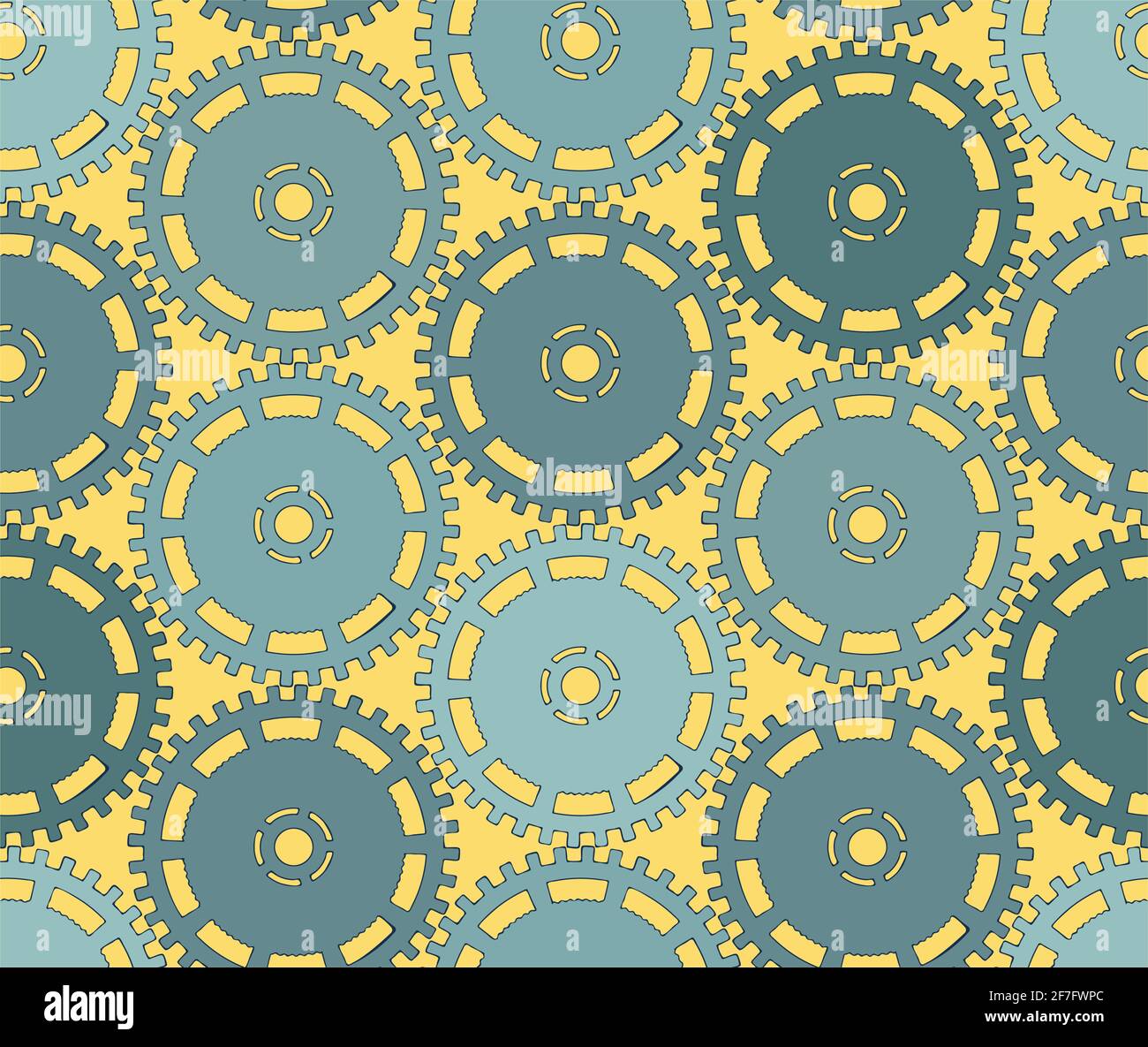 Vector illustration of a gear. Colored round gear elements of the ...