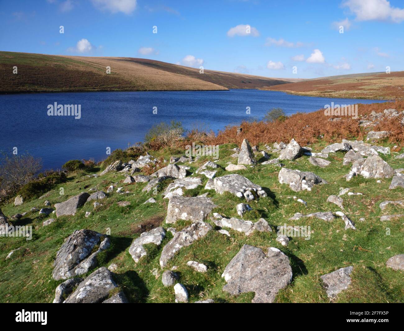 The Avon Dam reservoir, near South Brent, Dartmoor, Devon Stock Photo ...