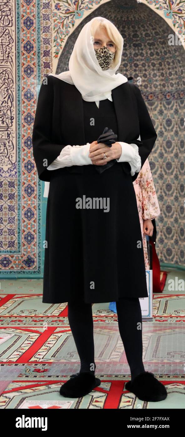 The Duchess of Cornwall during a visit to the London Islamic Cultural ...