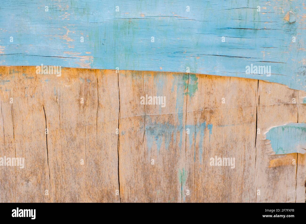 Vintage wooden background with faded turquoise peeling paint. Old ...