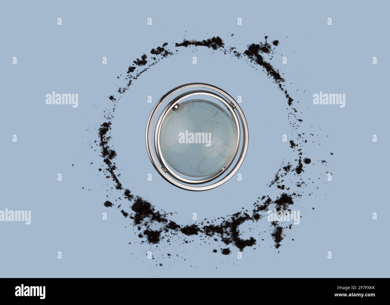 International mother earth day concept. Abstract circle made of soil ...