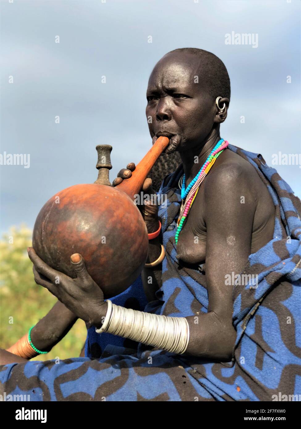 An elder of the Suri tribe who sported a plainer look. OMO VALLEY ...