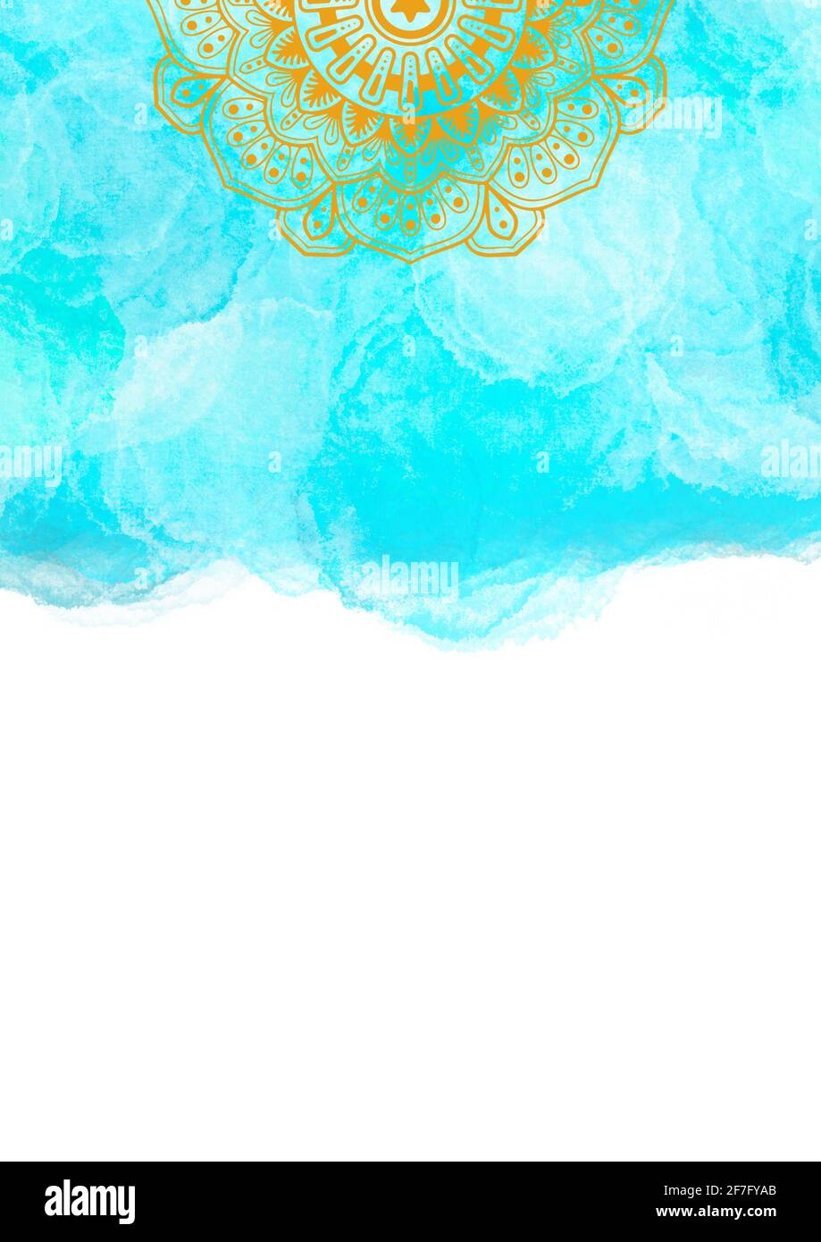 Background template A4 layout design bright blue turquoise clouds ...