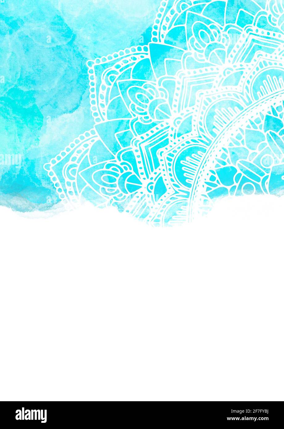 Background template A4 layout design bright blue turquoise clouds ...