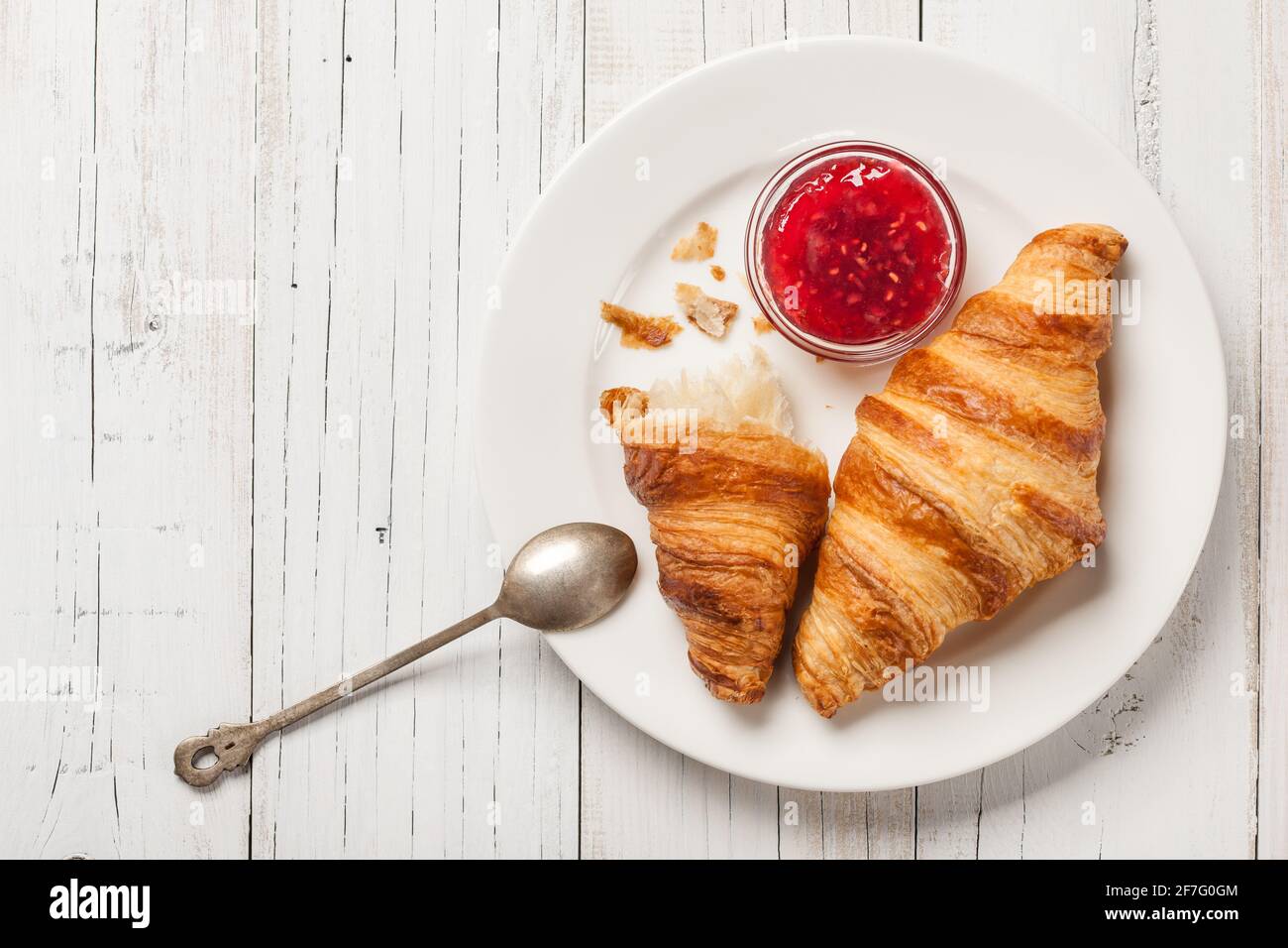 Delicious croissants raspberry jam hi-res stock photography and images ...