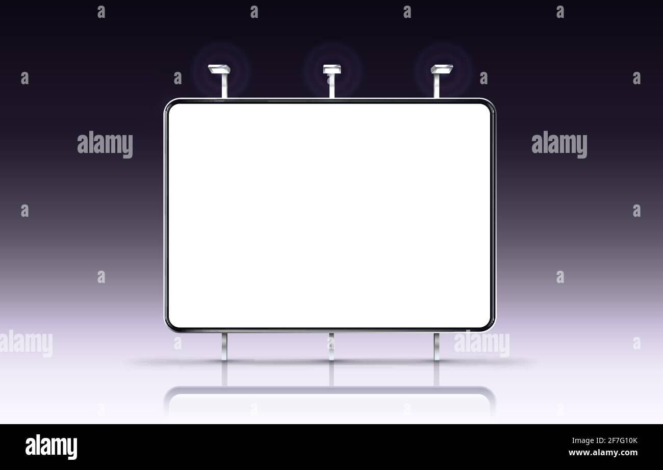 Scene presentations board, table white display. Vector illustration ...
