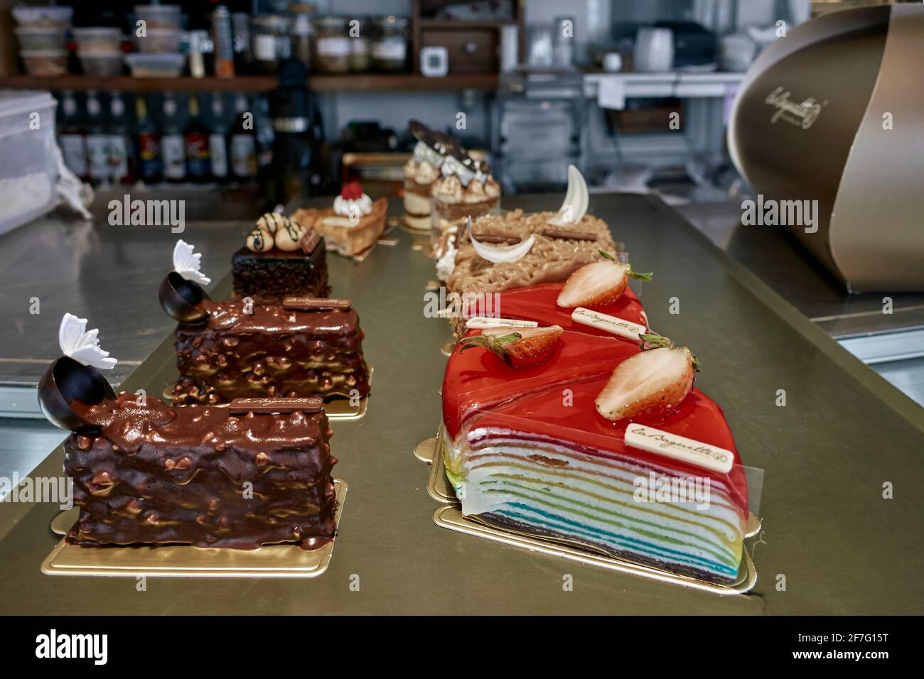 Fancy cake selection on sale Stock Photo - Alamy