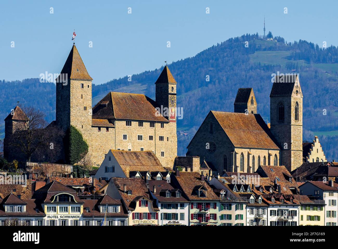 Rapperswil Castle and the fortifications were built by the Counts of ...